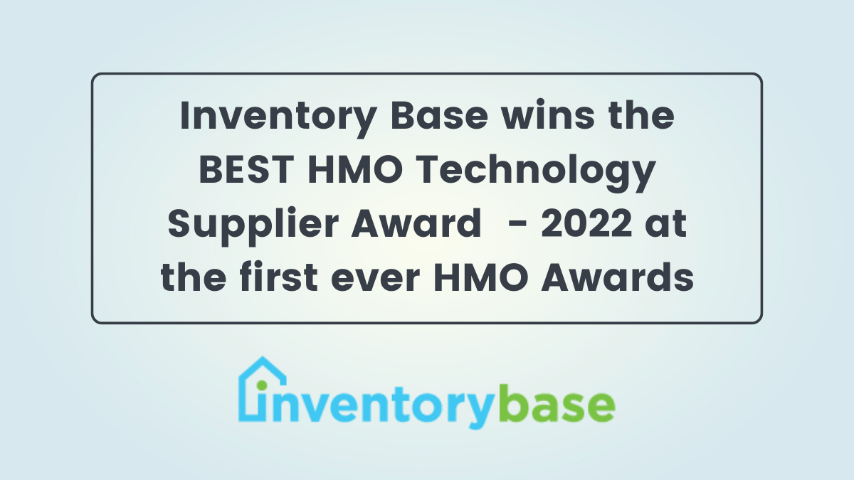 Inventory Base wins the BEST HMO Technology Supplier Award - 2022 at the first ever HMO Awards ...