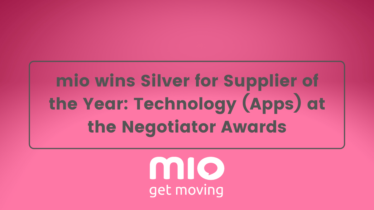 mio wins Silver for Supplier of the Year: Technology (Apps) at the ...